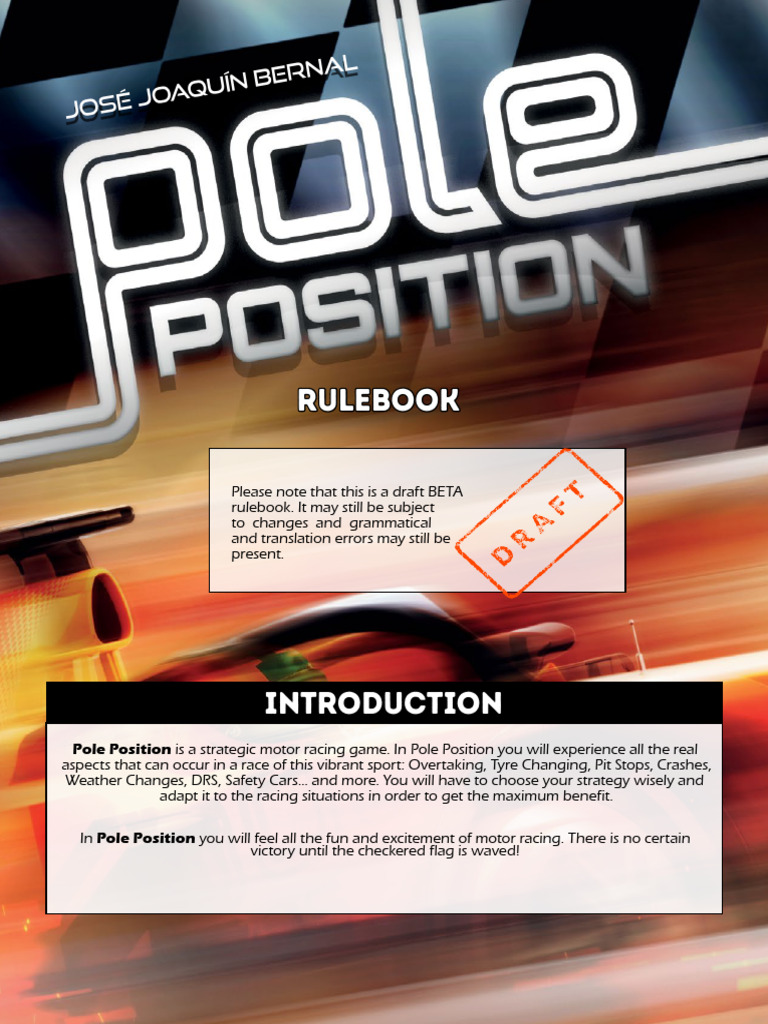 Pole Position RULEBOOK English Ks | PDF | Formula One | Formula One ...