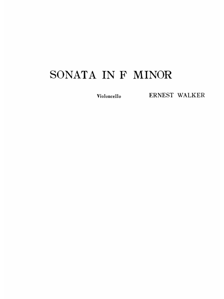 Walker Cello Sonata | PDF
