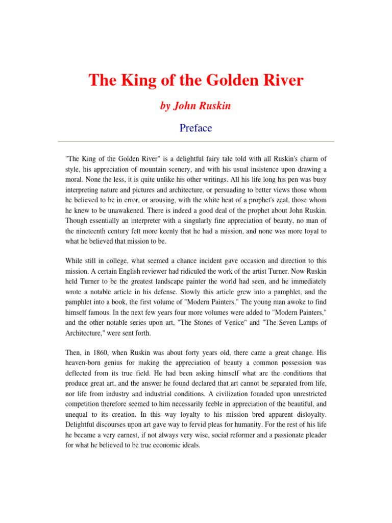 The King of The Golden River | PDF | John Ruskin