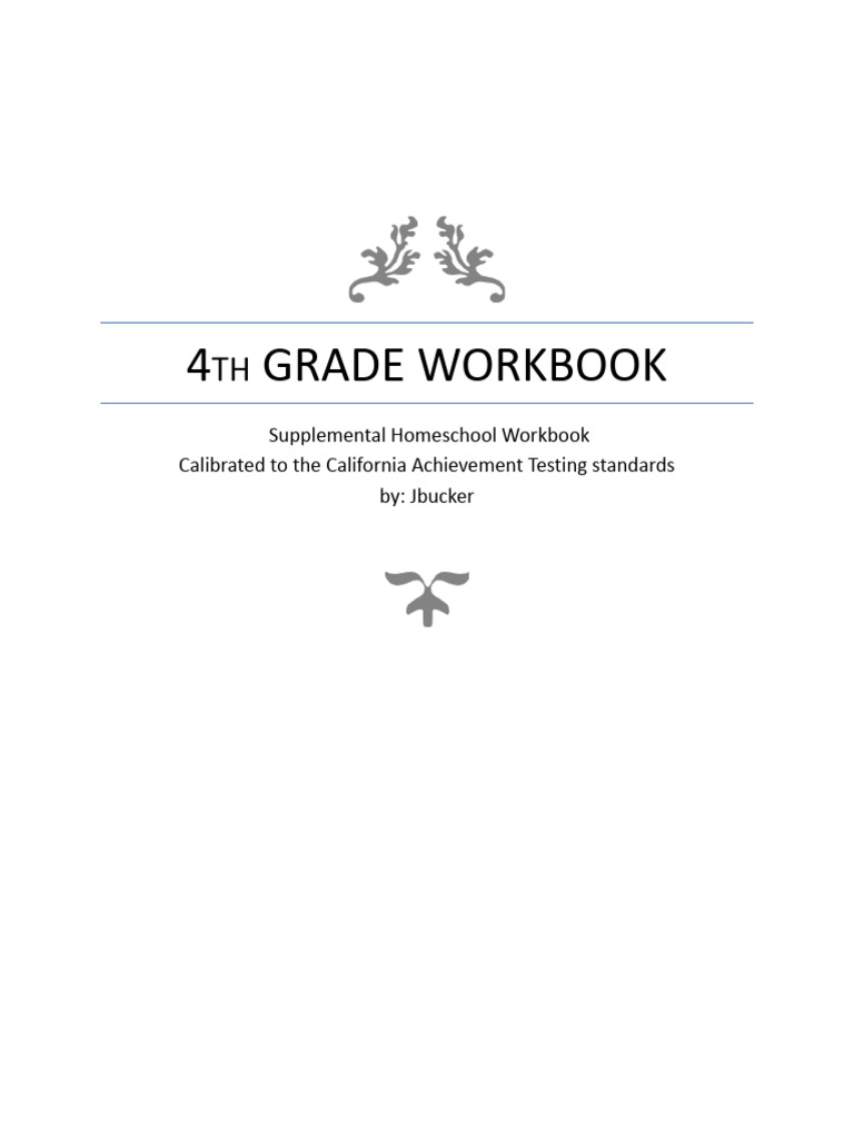 4th Grade Workbook | PDF | Adverb | Adjective