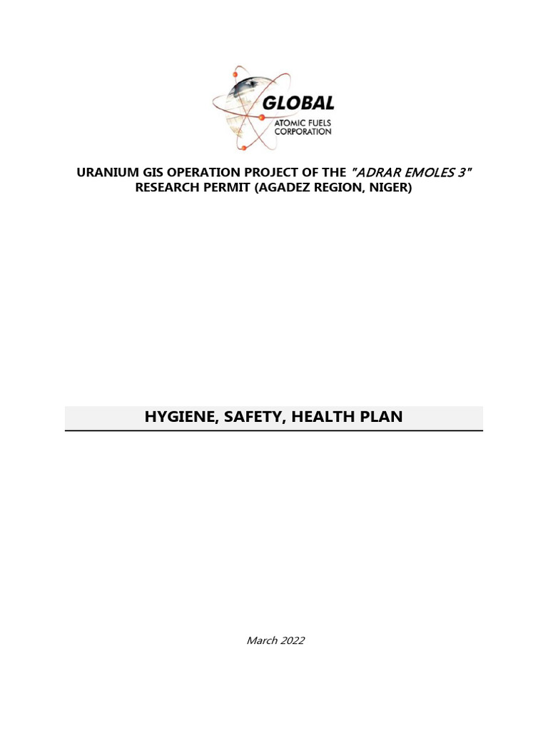 Appendix 11 Hygiene Safety Health Plan | PDF | Occupational Safety And Health | Mining