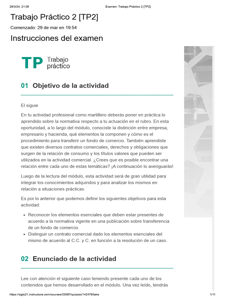 Trabajo Práctico 2 (TP2) 100% - Derecho Privado Comercial | PDF ...