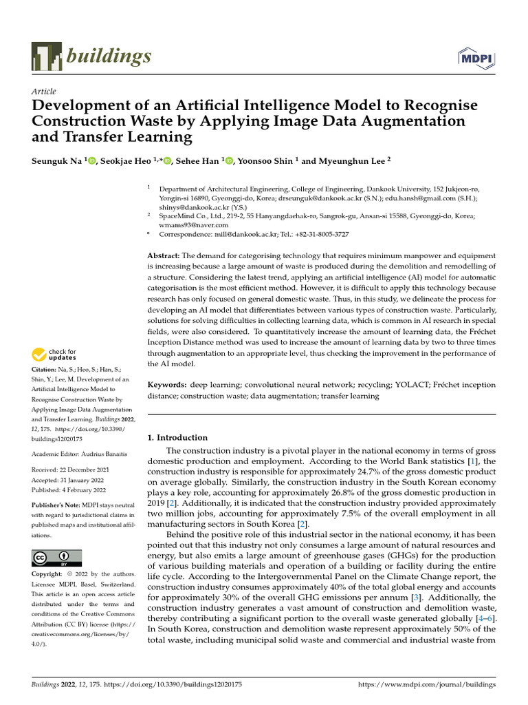 Development of An Artificial Intelligence Model To | Download Free PDF ...