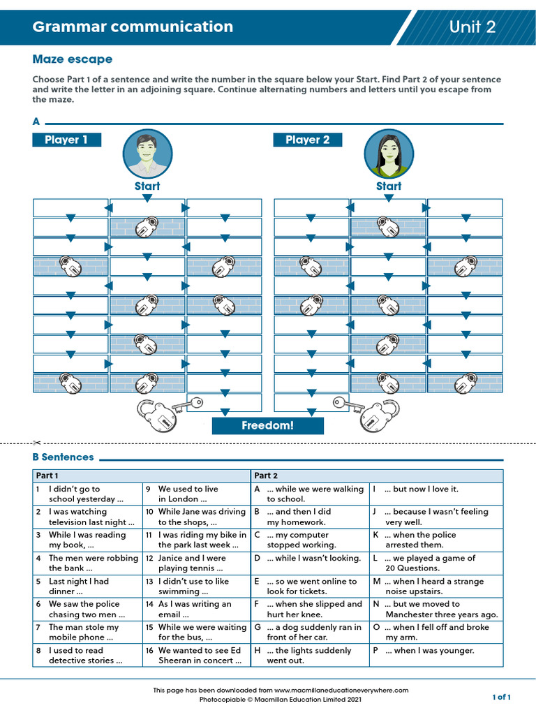 B1 U2 Grammar Communication | PDF