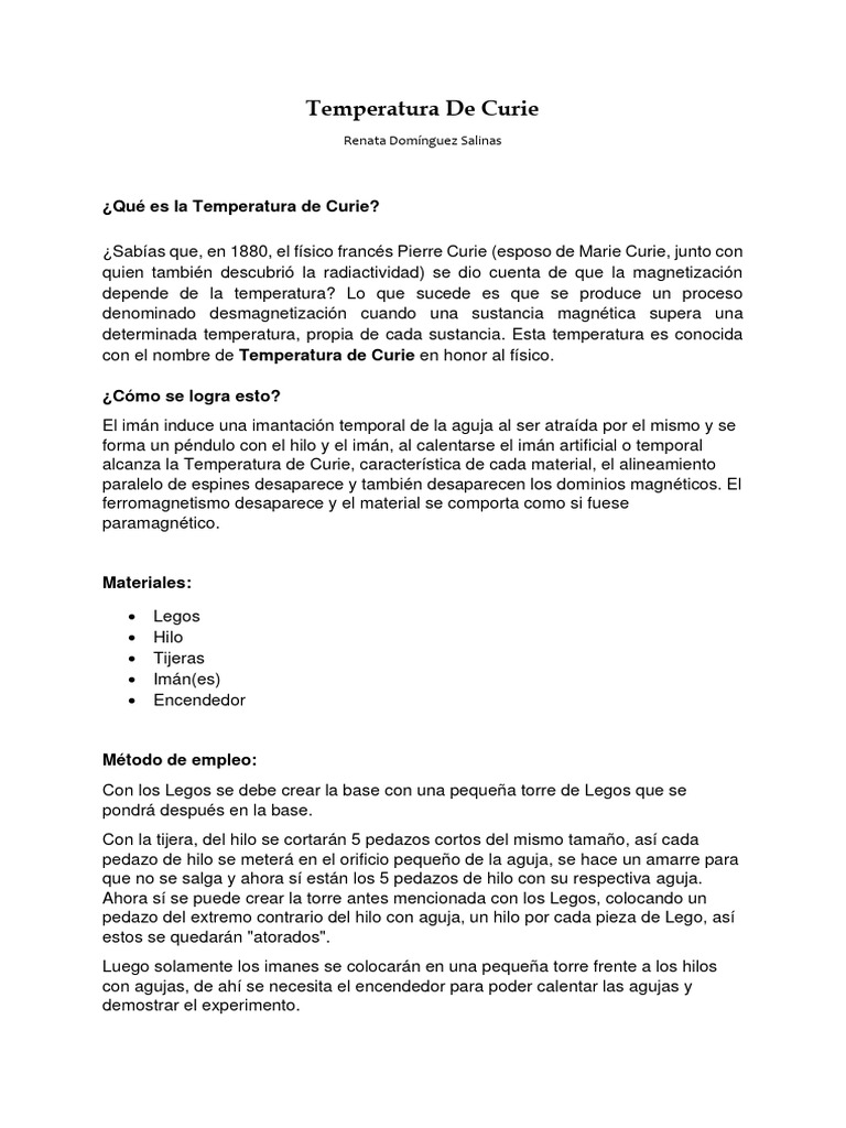 Temperatura de Curie | PDF