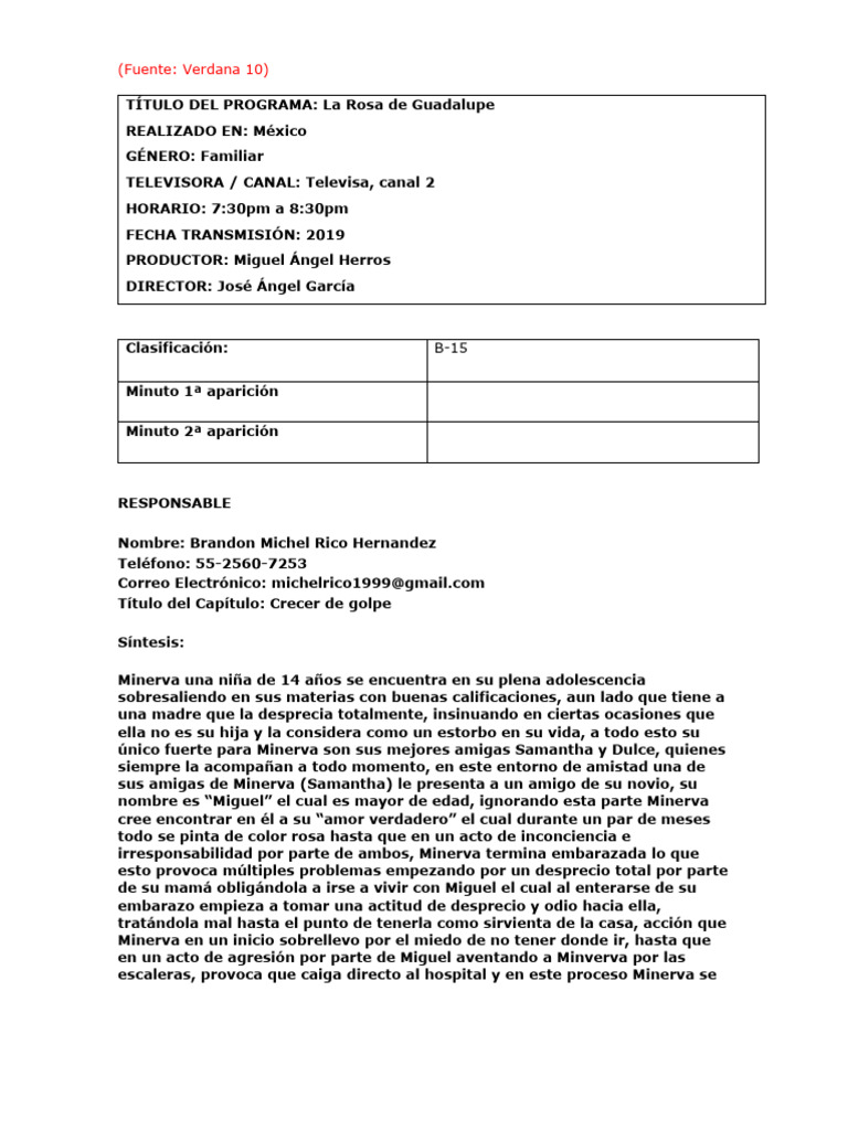 Formato Reporte | PDF