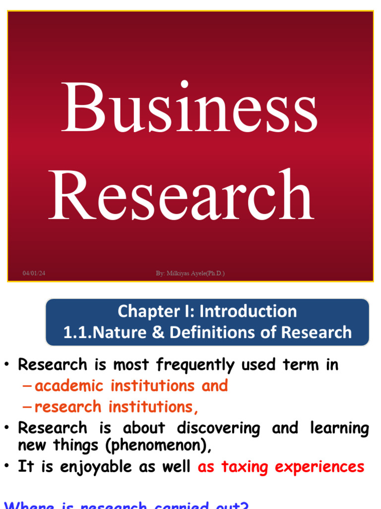 Chapter 1 Intoduction To Business Research | PDF | Scientific Method ...