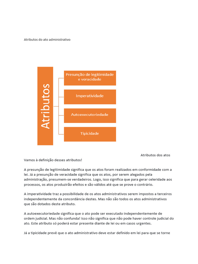 Atributos Do Ato Administrativo | PDF