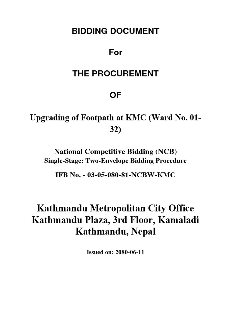 Bid Document | PDF | Joint Venture | Fraud
