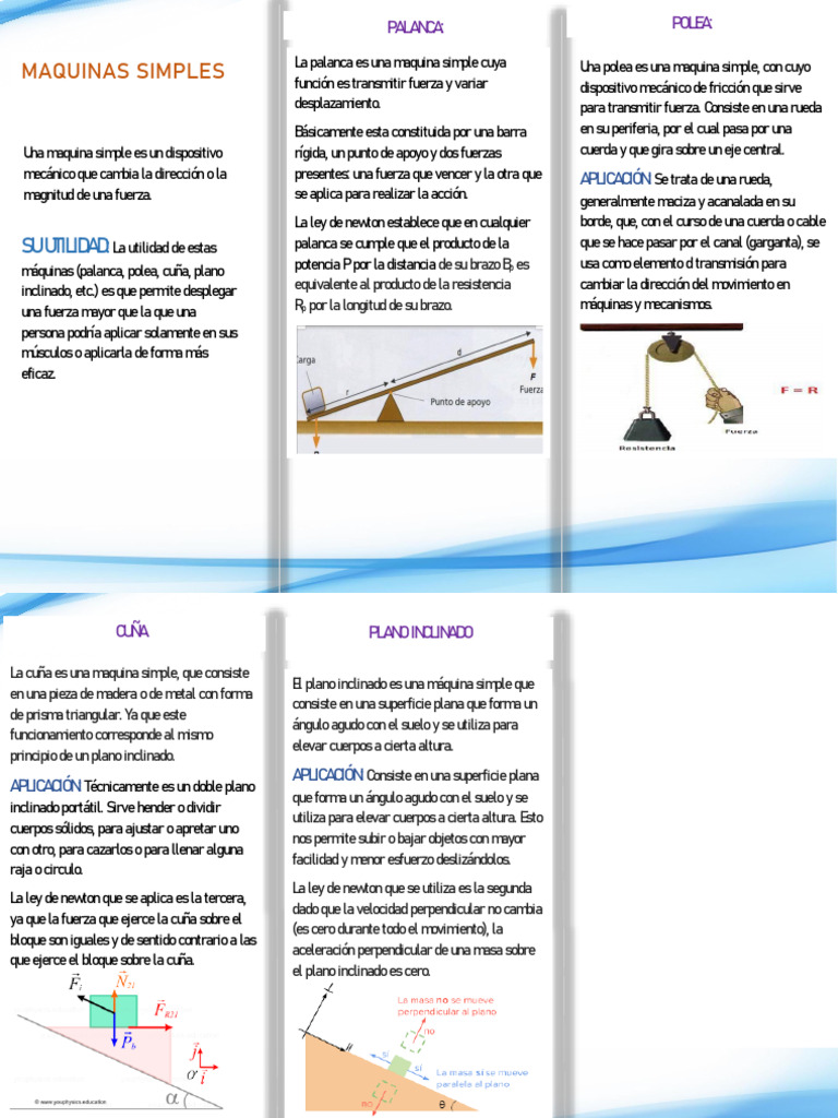 Maquinas Simples | PDF | Palanca | Fuerza