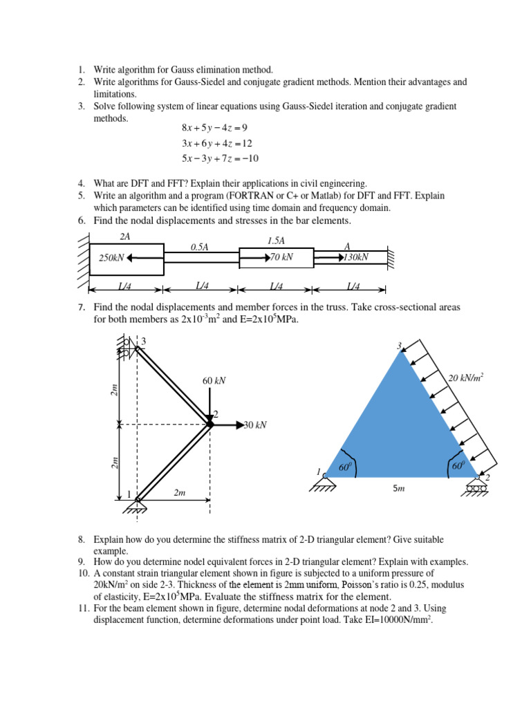 Assignment 2024 | PDF | Stiffness | Matrix (Mathematics)