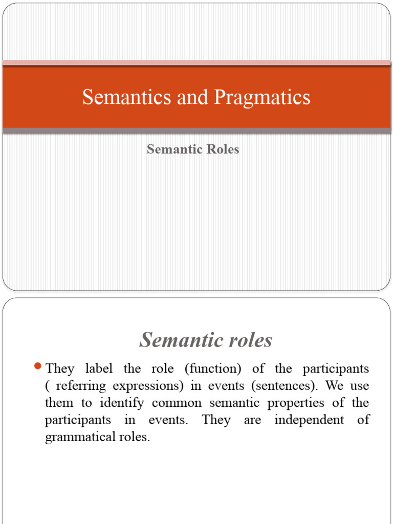 Semantic Roles Practice | PDF | Linguistics | Language Mechanics