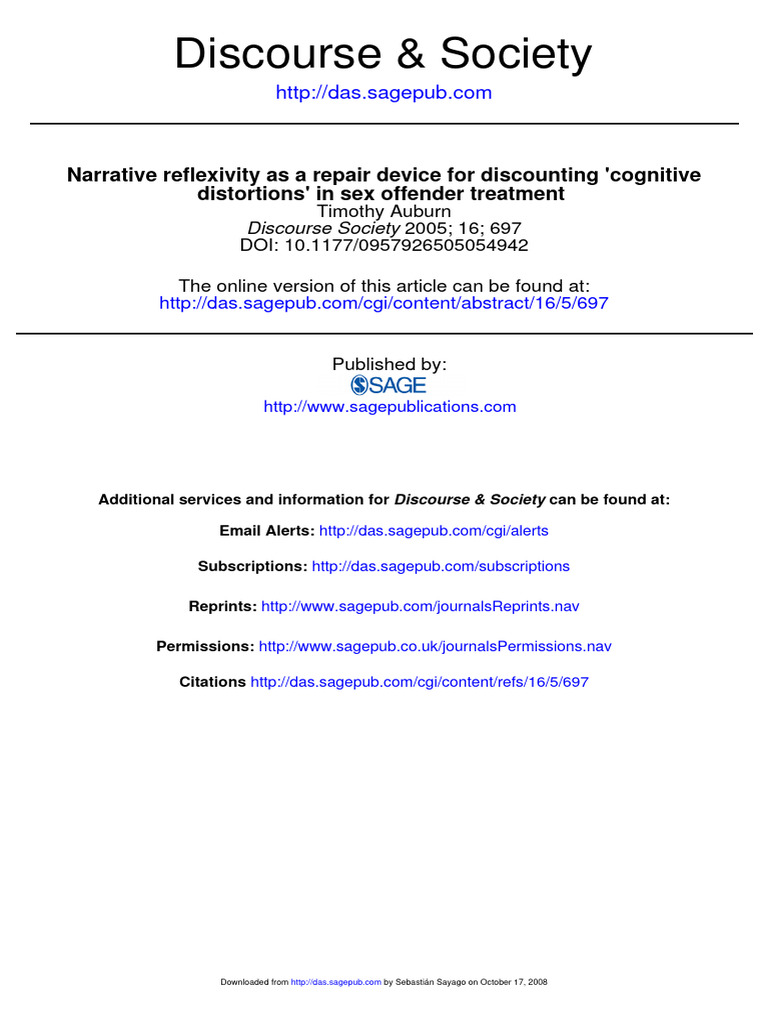 Auburn - Narrative Reflexivity As A Repair Device | PDF | Discourse ...