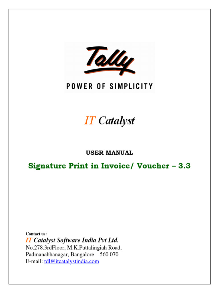 Signature Print On Invoice - User Manual | PDF | Point Of Sale | Computing