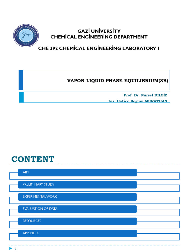 3b Vapor Liquid Phase Equilibrium | PDF | Phase (Matter) | Physical ...