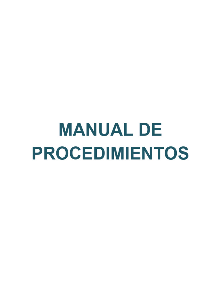 Ejemplo Manual de Procedimientos | PDF | Hospital | Cirugía