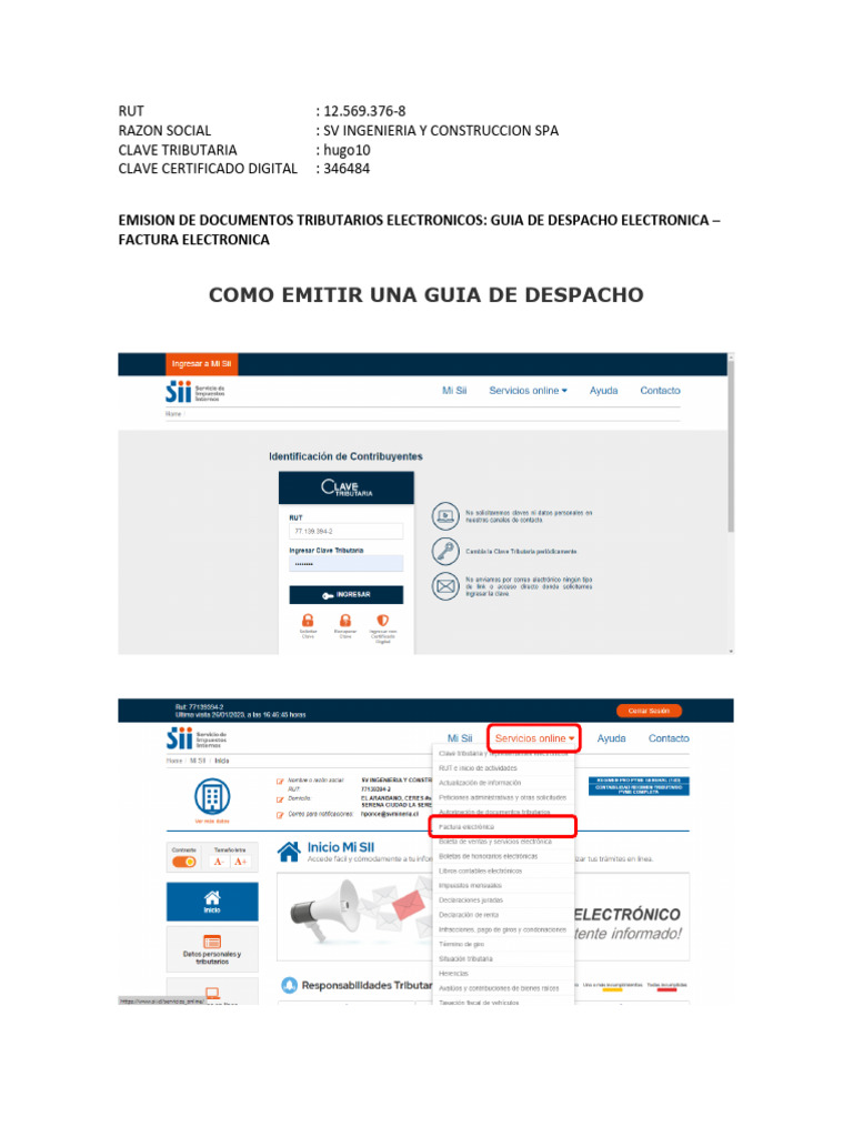 Emisión Documentos Tributarios Electrónicos | PDF | Factura | Informática