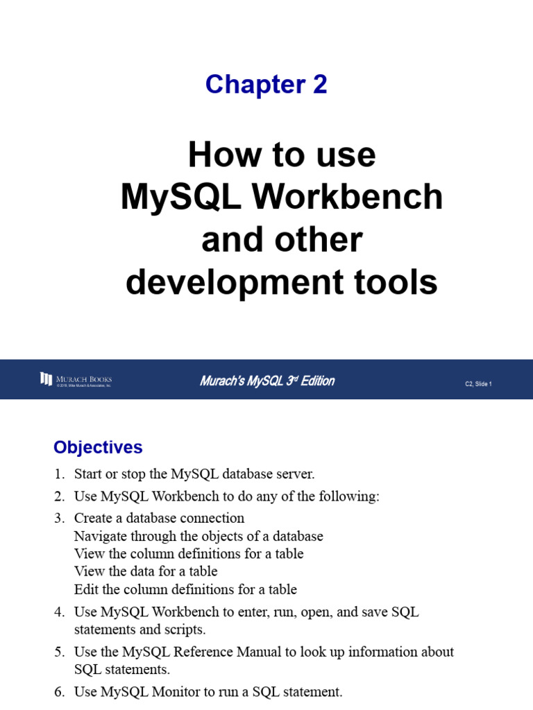 Chapter 2 Slides Murach | PDF | My Sql | Sql