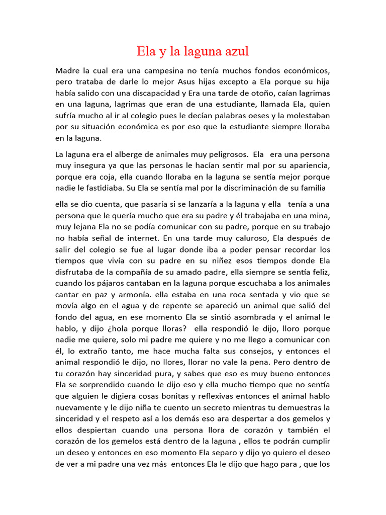 taith y Su Cuento Original | PDF