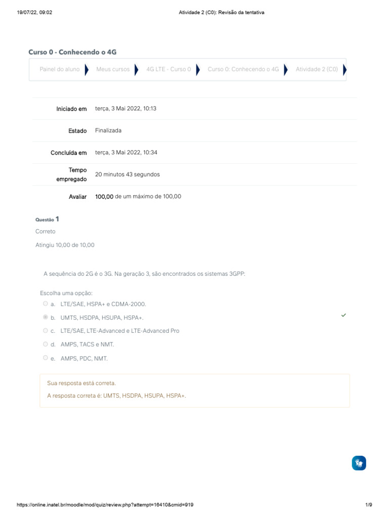 Prova Modulo 0 | PDF | 3G | GSM