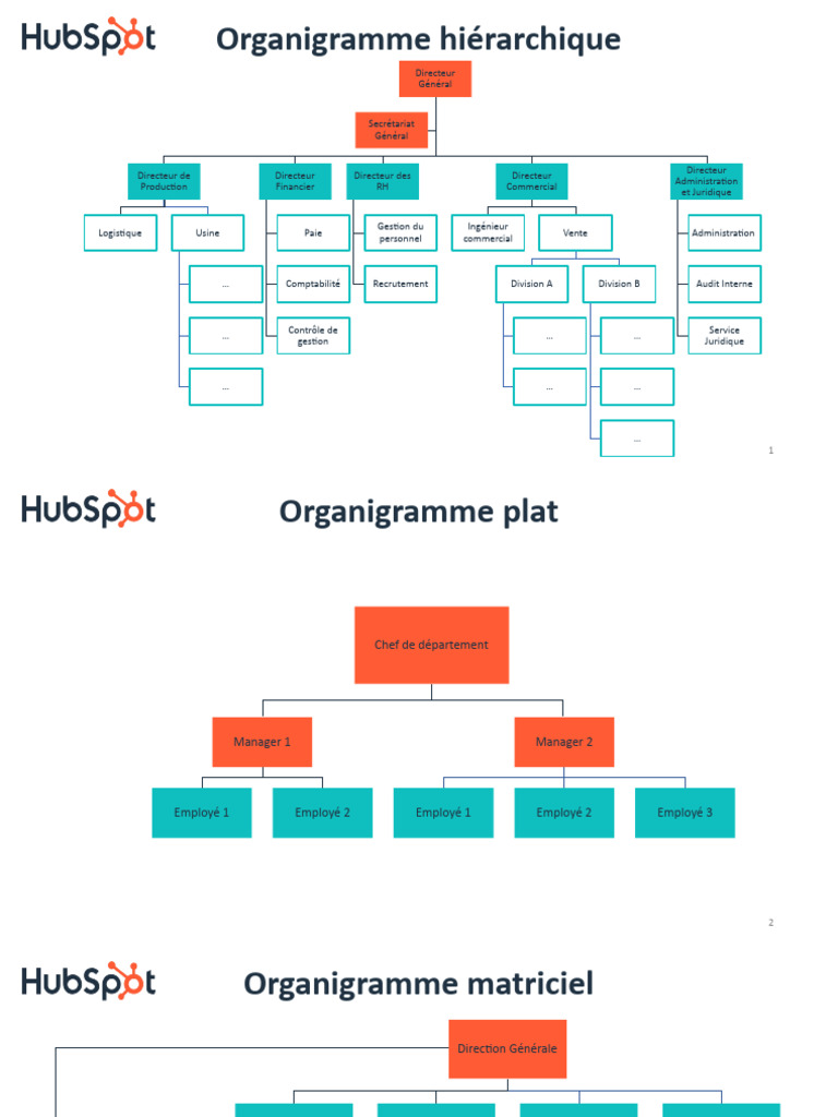 Types d'Organigrammes d'Entreprise | PDF | Direction | Économie