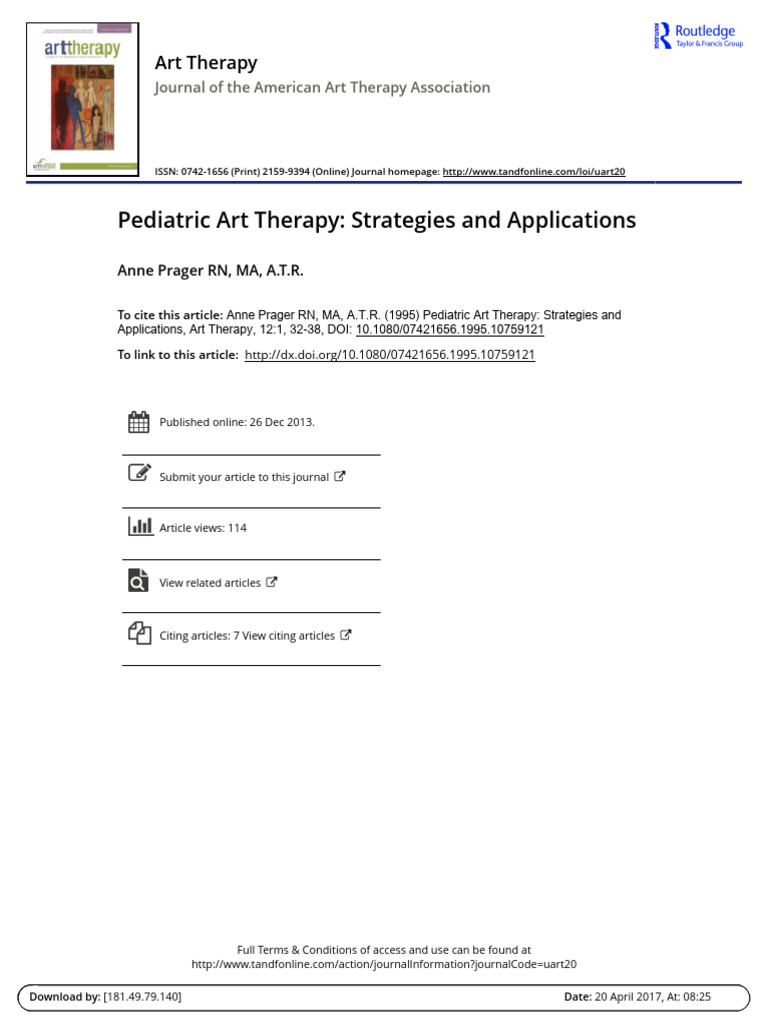 Pediatric Art Therapy Strategies and Applications | PDF | Art Therapy ...