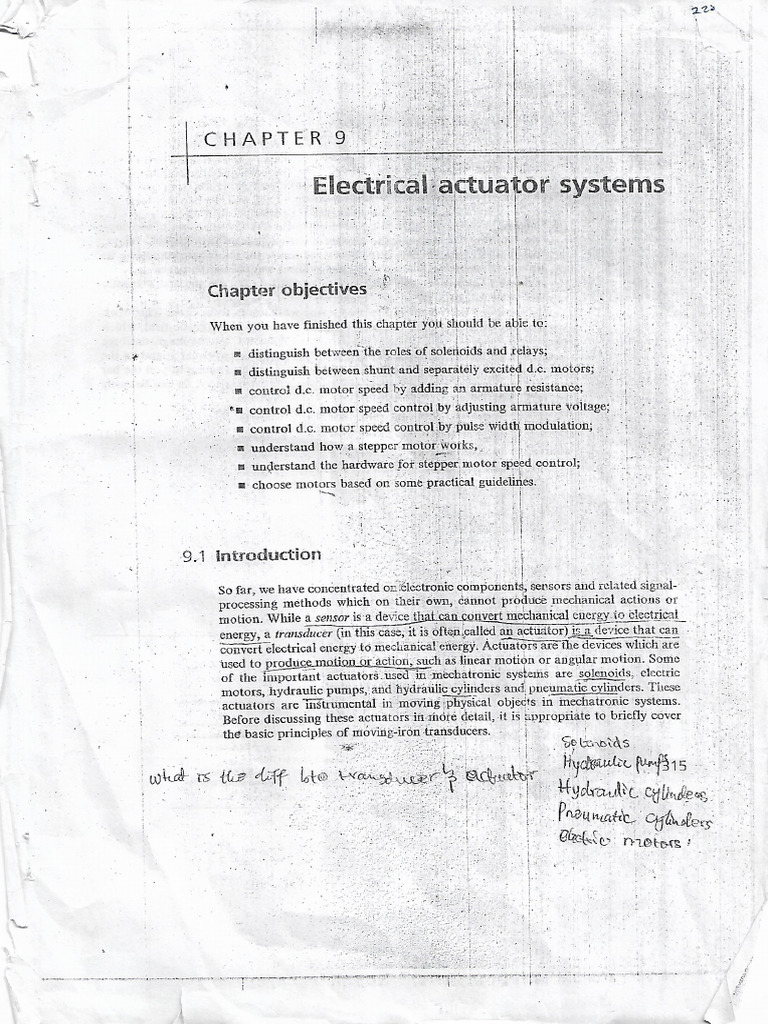 MCE 202 - Electrical Actuator System (HOD) | PDF