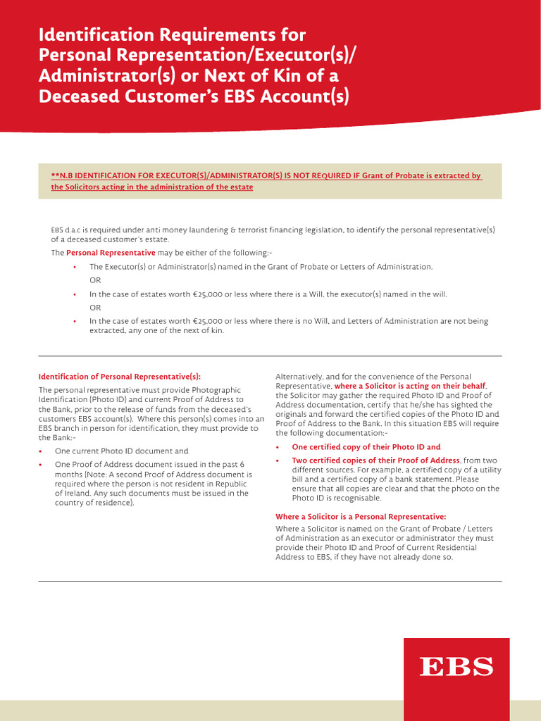 Ebs Identification | PDF | Identity Document | Government And Personhood