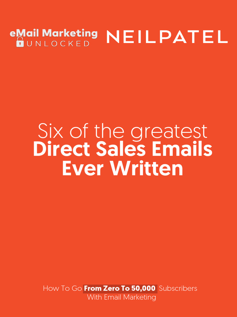 Email Marketing Unlocked Greatest Direct Sales Letters | PDF