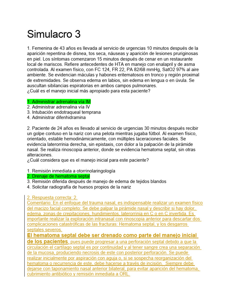 Simulacro 3 | PDF | Hipertiroidismo | Tiroides