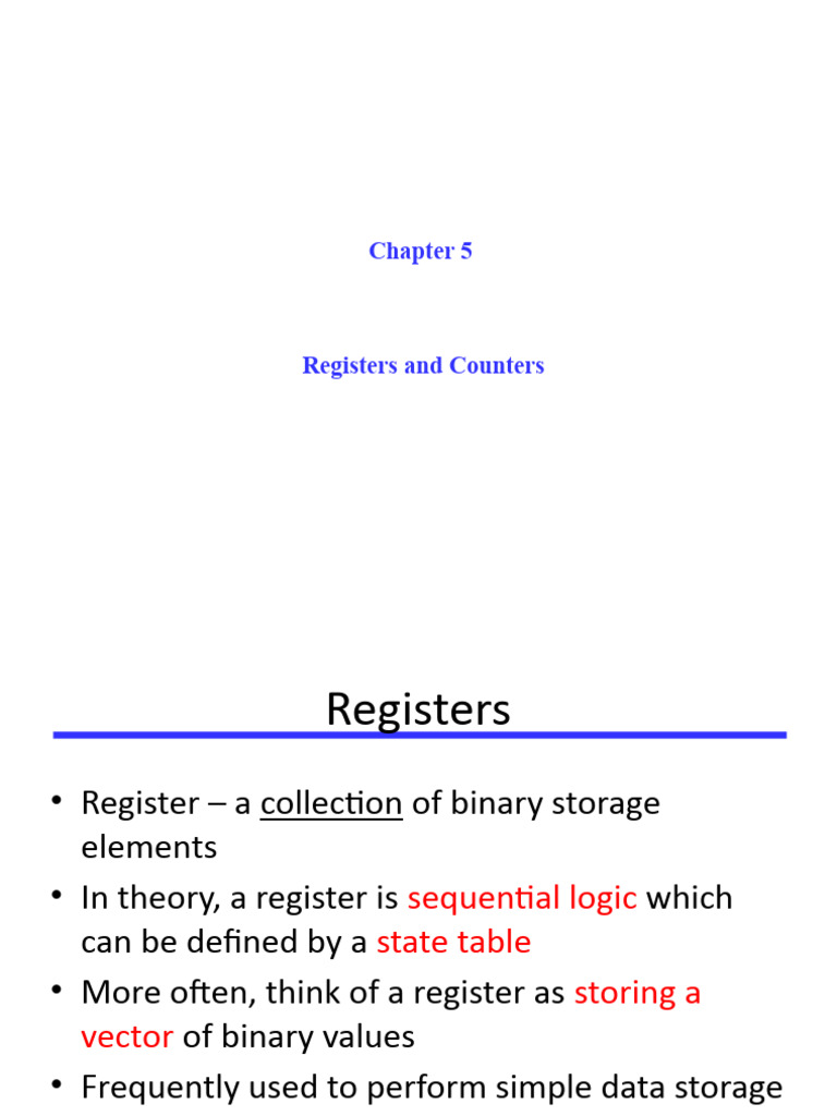 5.registers and Counters | PDF | Digital Electronics | Electronic Design