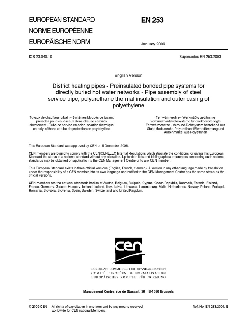 BS En253 | PDF | Pipe (Fluid Conveyance) | Welding