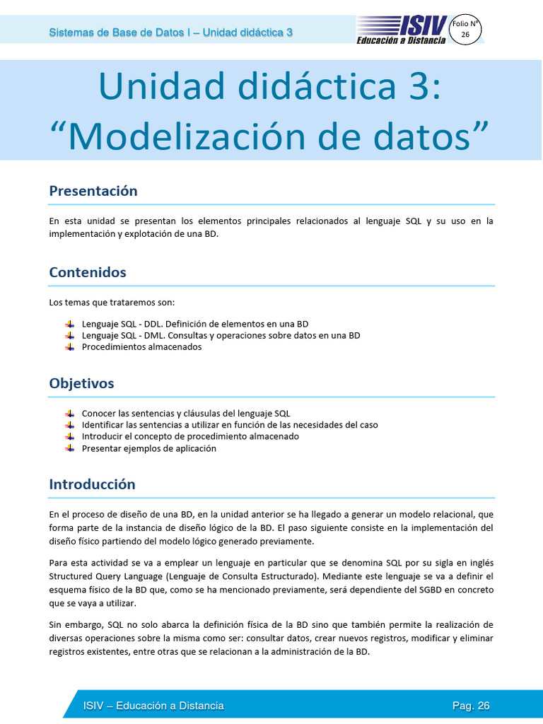 SQL: Modelado y Gestión de BD | PDF | SQL | Bases de datos