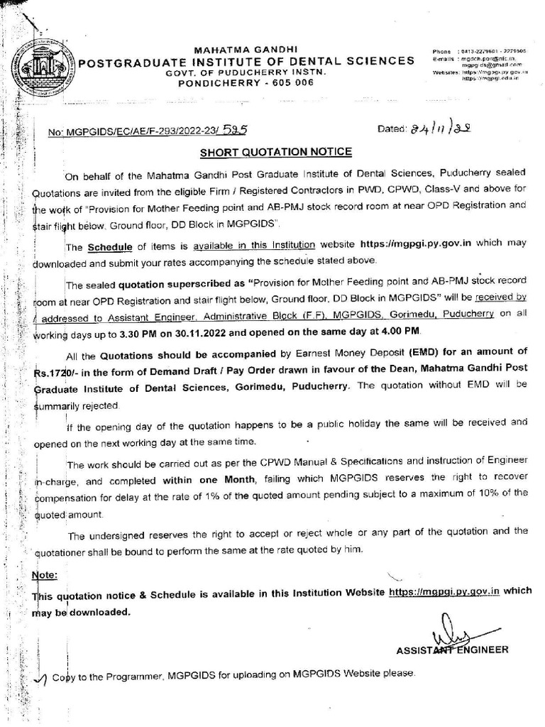 Quotation Civil Work251122 | PDF