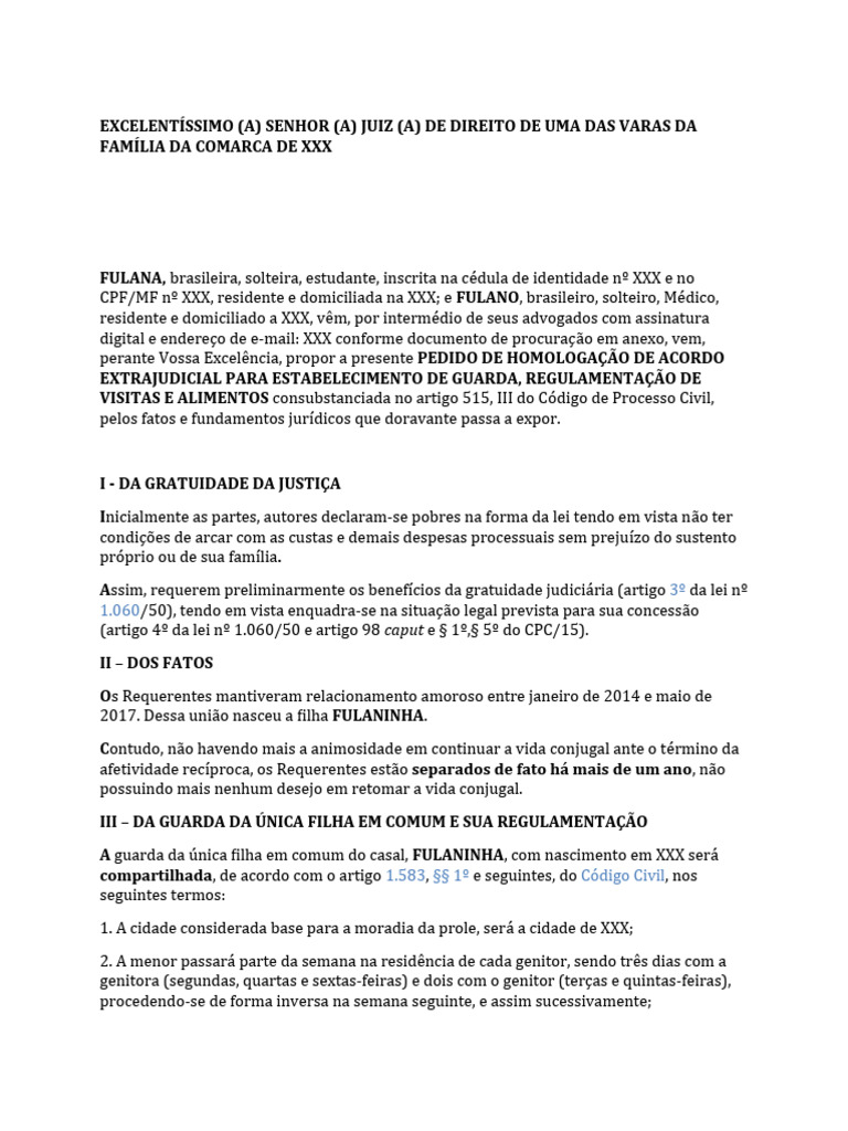 Modelo Termo de Homologacao de Acordo Extrajudicial de Alimentos e ... Modelo Termo de Homologacao de Acordo Extrajudicial de Alimentos e ...