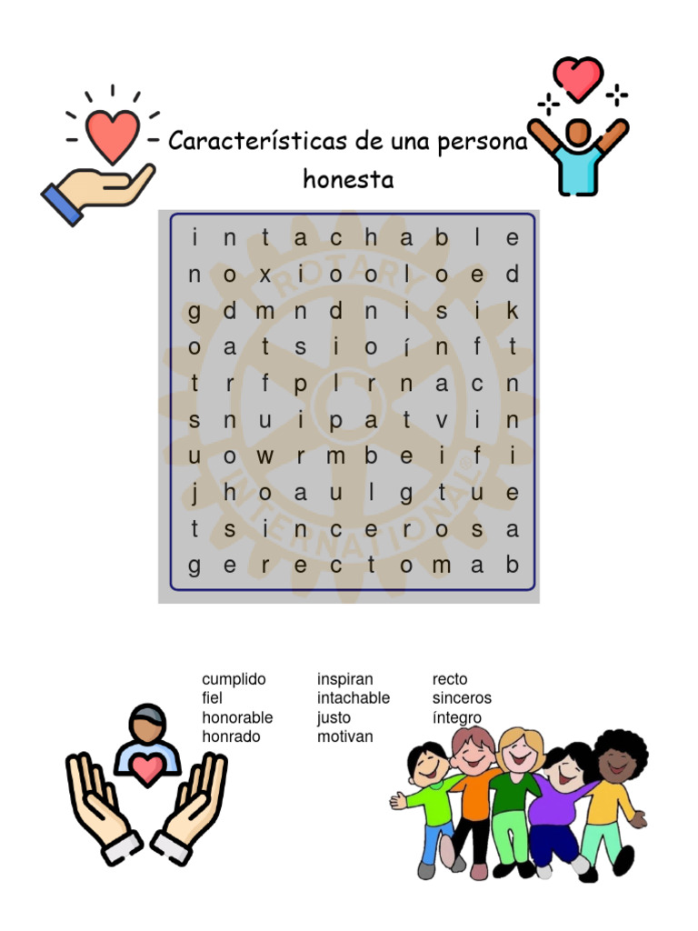 Honestidad Sopa de Letras | PDF