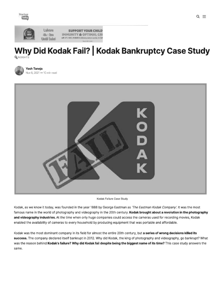 Kodak Case Study | PDF