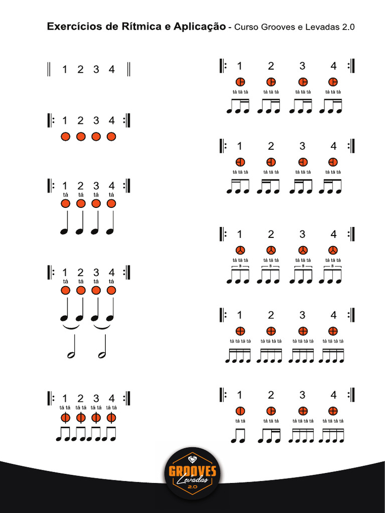Exercícios Rítmica E Aplicação Grooves E Levadas Pdf