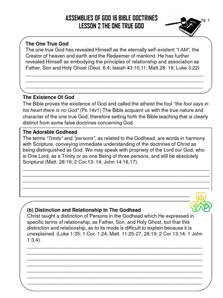 AG 16 Doctrines Lesson 2 Outline | PDF | God The Father | God In Mormonism