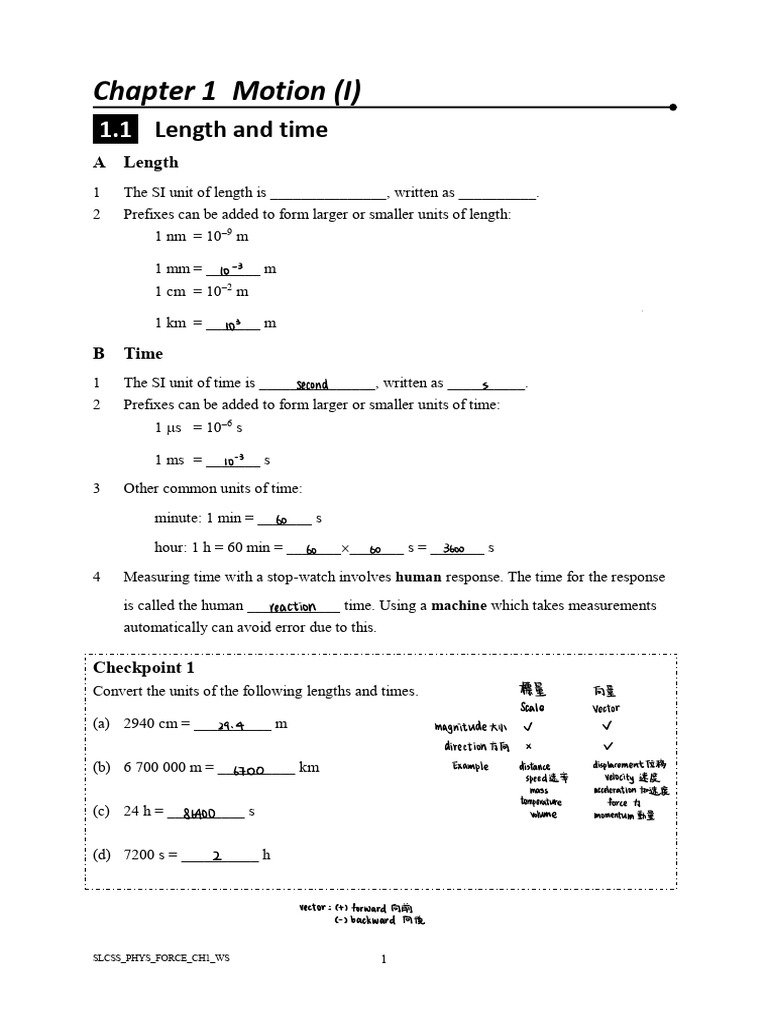 Force and Motion 1 | PDF | Distance | Euclidean Vector