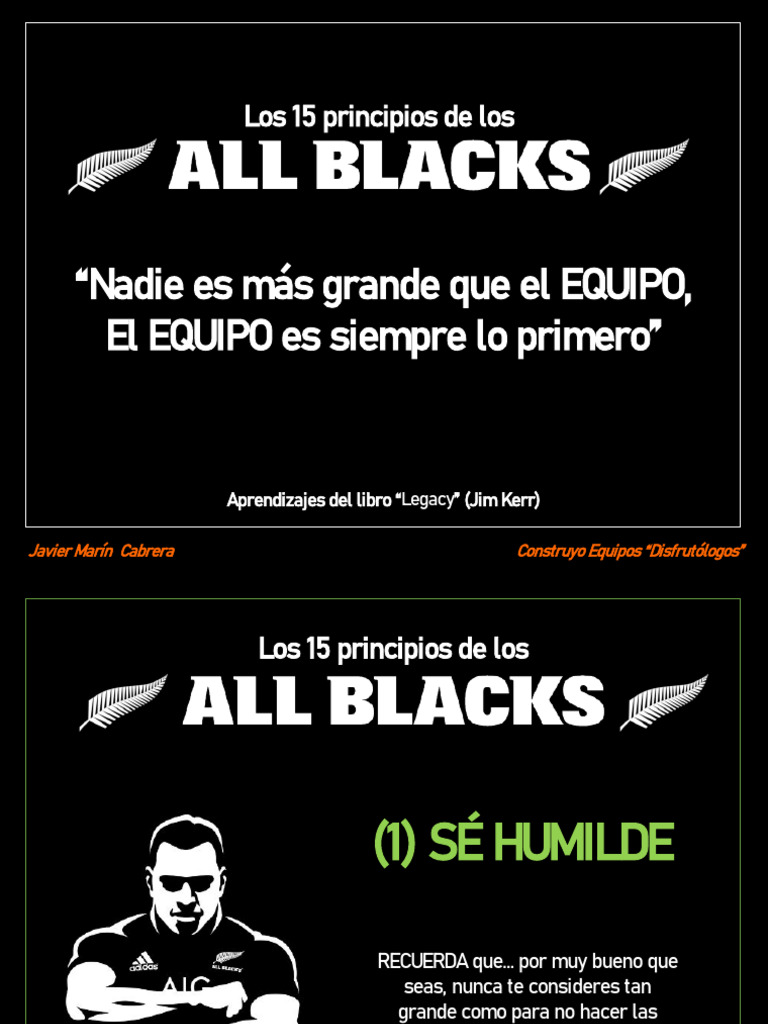 15 Principios del Legado All Blacks | PDF