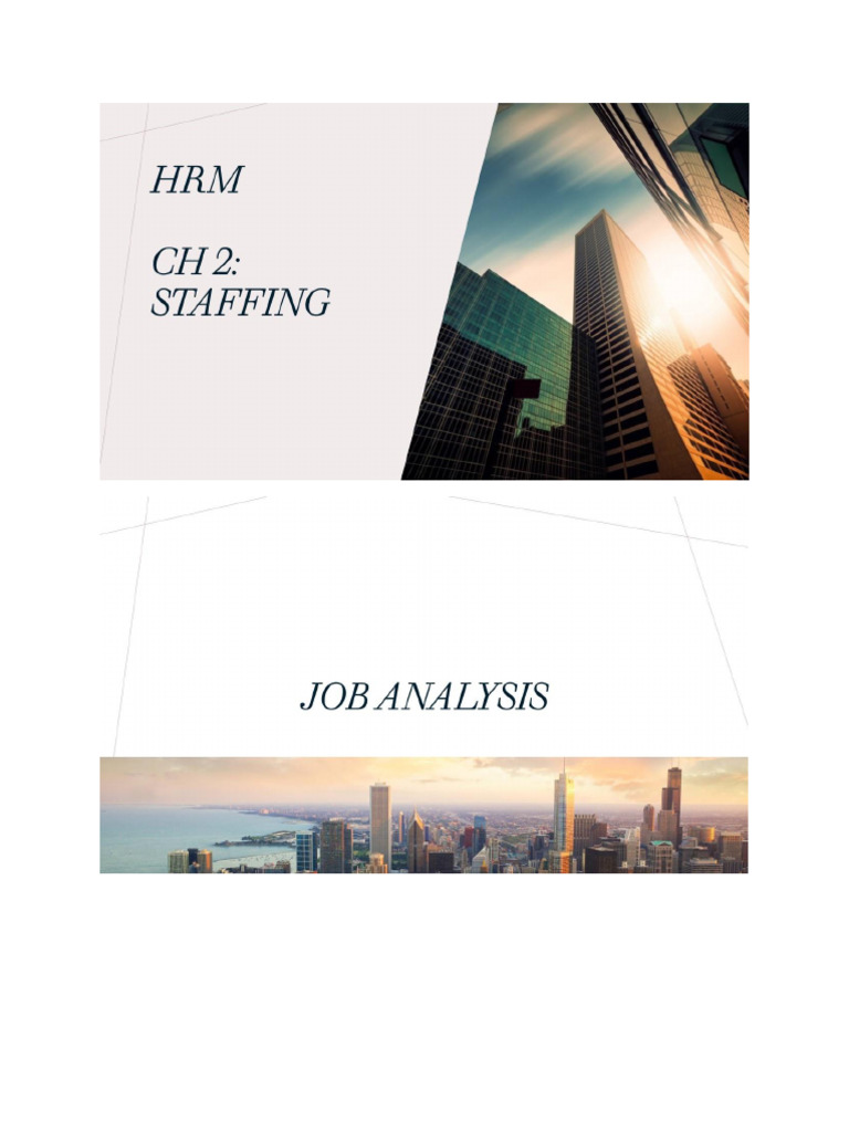 CH 2 - Staffing - Job Analysis | PDF