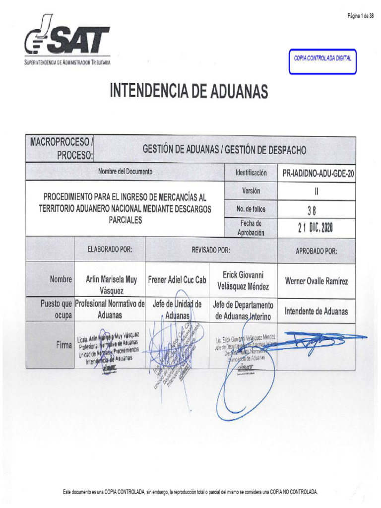 Copia Controlada del Documento DNO | PDF