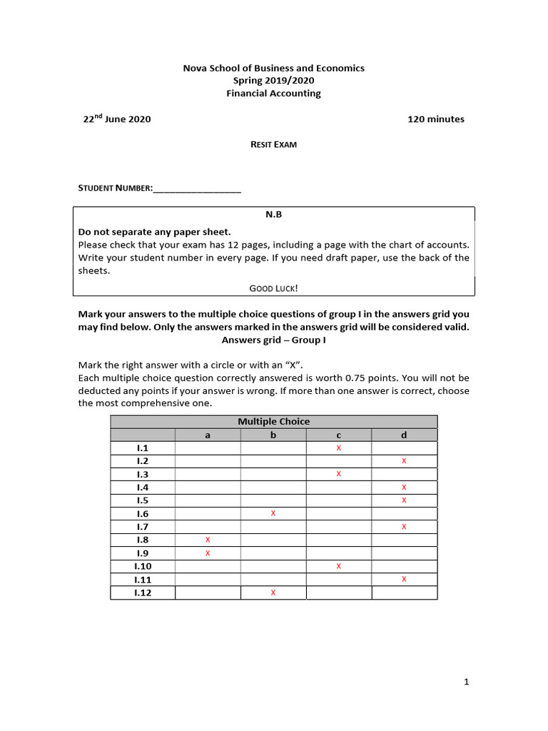 2019-2020 Spring - Resit Exam 22.06.2020 (Solved) | PDF | Debits And Credits | Payroll Tax