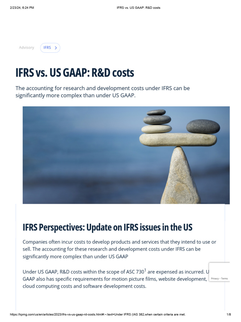 IFRS vs US GAAP: R&D Cost Accounting | PDF | International Financial ...