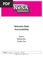 Year 8 Maths Exam Booklet Algebra Questions | PDF | Mathematics | Algebra