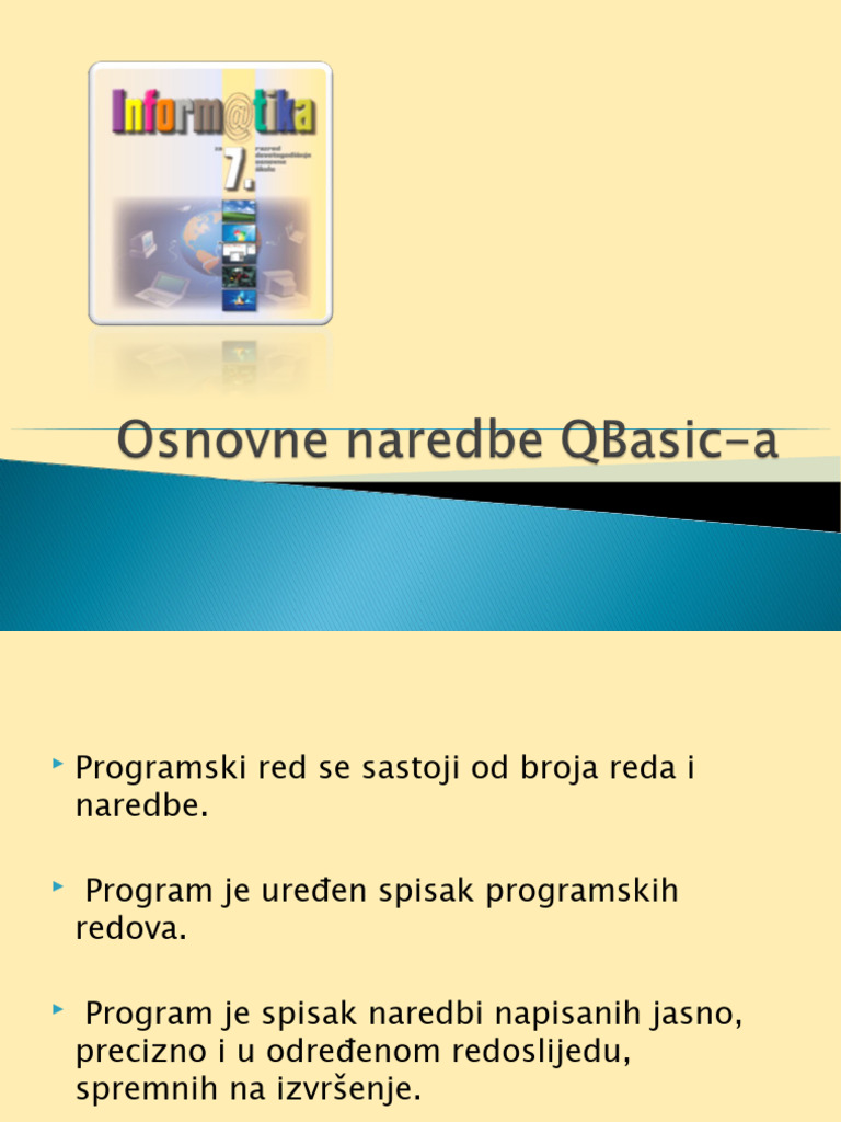 Osnovne Naredbe QBasic-a | PDF
