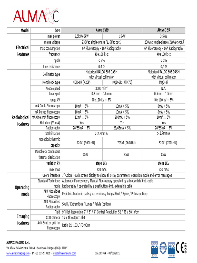 TDS Alma C | PDF | Radiography | Computer Monitor