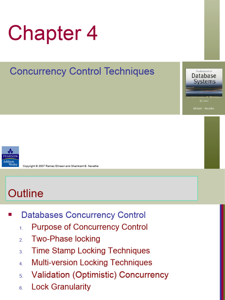Chapter 4 Concrruncy Controling Techniques | PDF | Database Transaction | Data Management