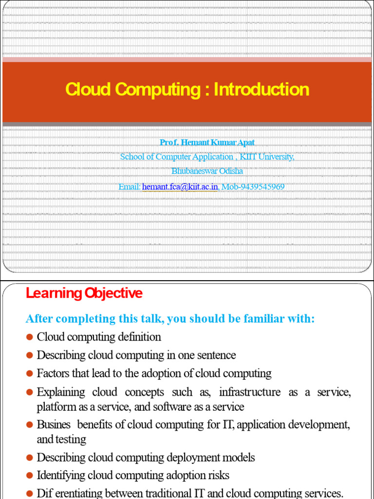 CC Intro HKA | PDF | Cloud Computing | Software As A Service